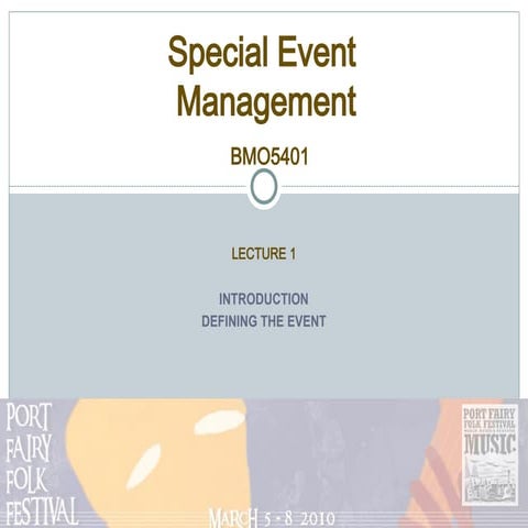 Special Event Management for Students in University | PPT