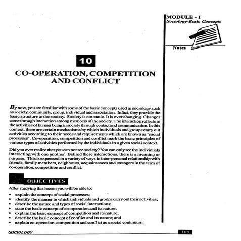 L 10 co-operation competition and conflict | PDF