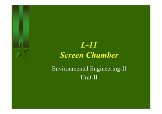 Unit operations; processes in waste water treatment | PPT