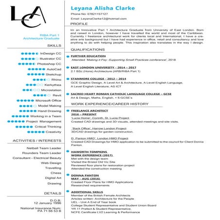 Leyana Clarke CV( 2019) | PDF