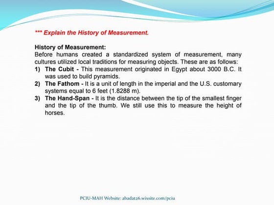 History of measurements | PPT | Physics | Science