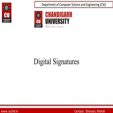 Digital signature schemes | PPT