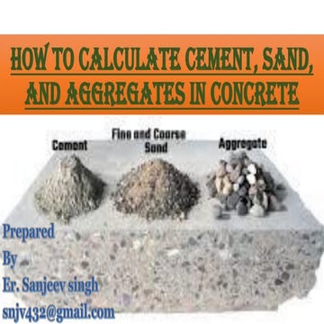 HOW TO CALCULATE THE QUANTITY FOR CEMENT,SAND, AND AGGREGATES | PDF