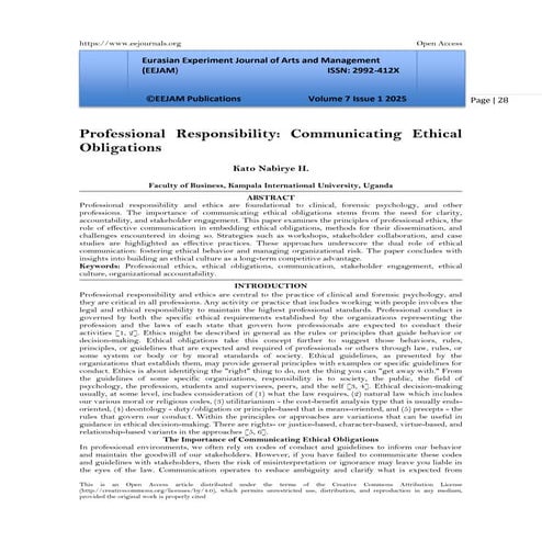 Professional Responsibility: Communicating Ethical Obligations (www.kiu ...