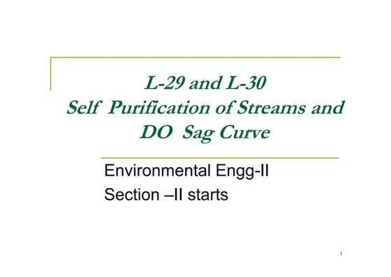 self purification of streams Seminan ppt | PPTX