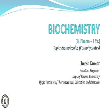 L-2 (Biomolecules).pptx | Chemistry | Science