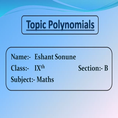 polynomial | PPTX