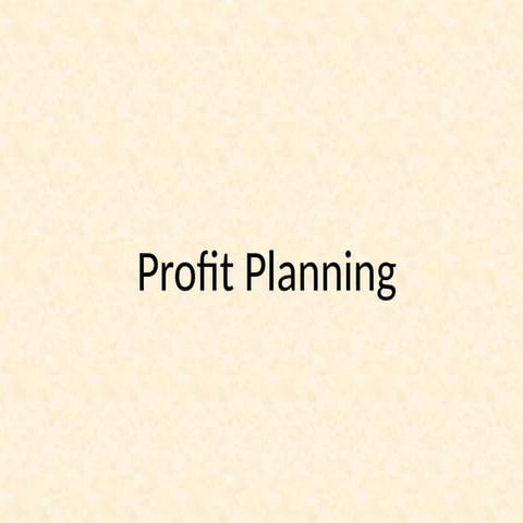 L-3 Profit Planning (1).pptx of managerial accounting | PPT