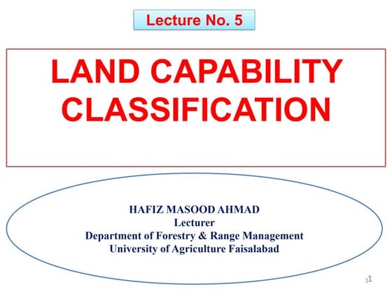 LAND CAPABILITY CLASSIFICATION | PPTX