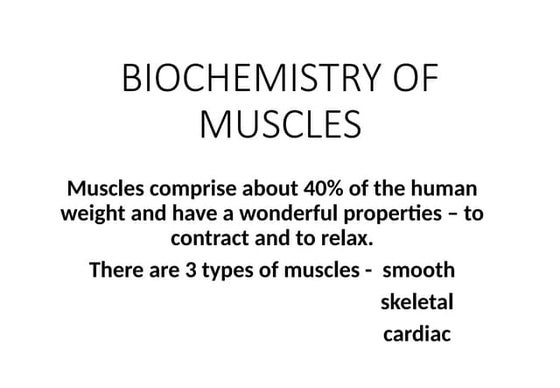 Molecular basis of Skeletal Muscle Contraction | PPTX