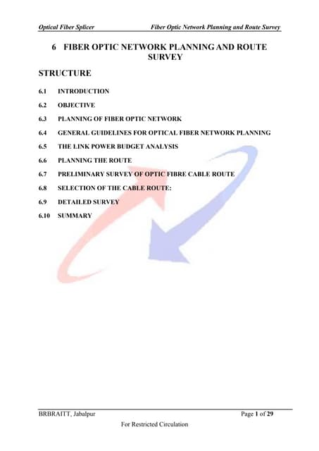 10 STAGES OF FIBER OPTICS PROJECT IMPLEMENTATION | PPTX | Science
