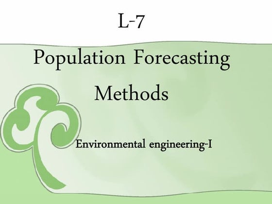 Population forecasting methods | PPT