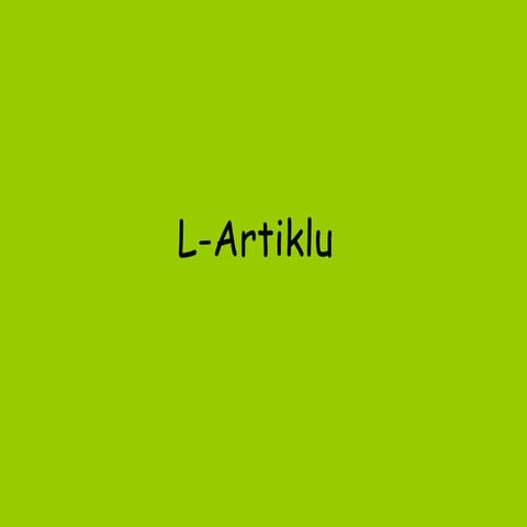 L-Artiklu | PPT