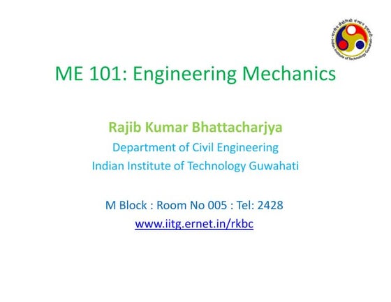 Lecture 1 Introduction to statics Engineering Mechanics hibbeler 14th ...