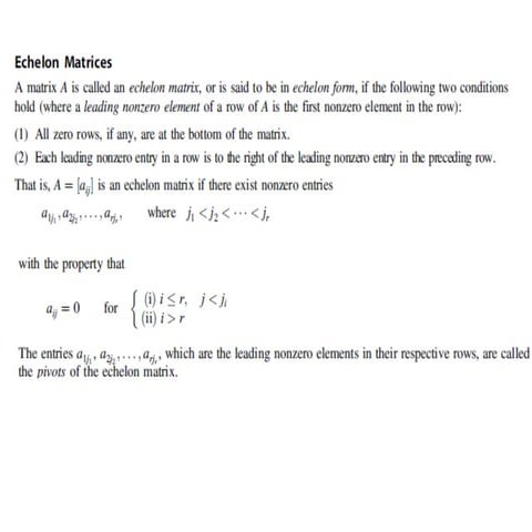 Echelon Form Solution 28493: Calculating The Reduced Row Echelon Form