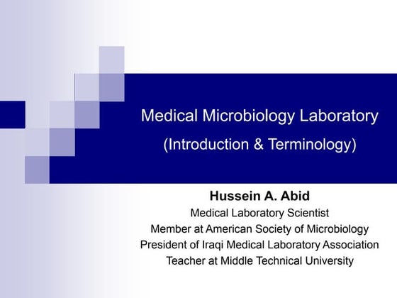 Designing a Microbiology laboratory | PPT