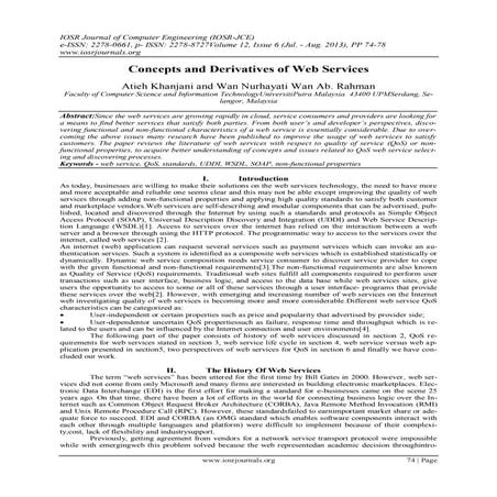 Concepts and Derivatives of Web Services | PDF