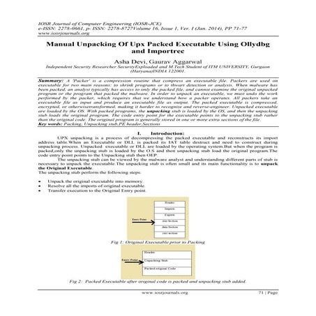 Manual Unpacking Of Upx Packed Executable Using Ollydbg and Importrec | PDF
