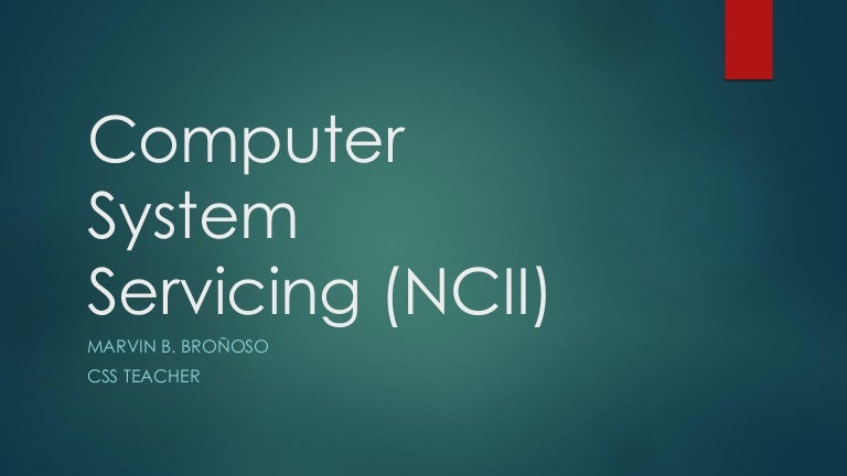 CSS L01 Introduction To Computer System Servicing NCII CSS L01 Introduction To Computer System Servicing NCII