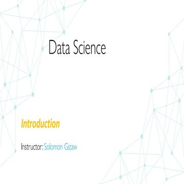 Introduction to Data Science | PPTX