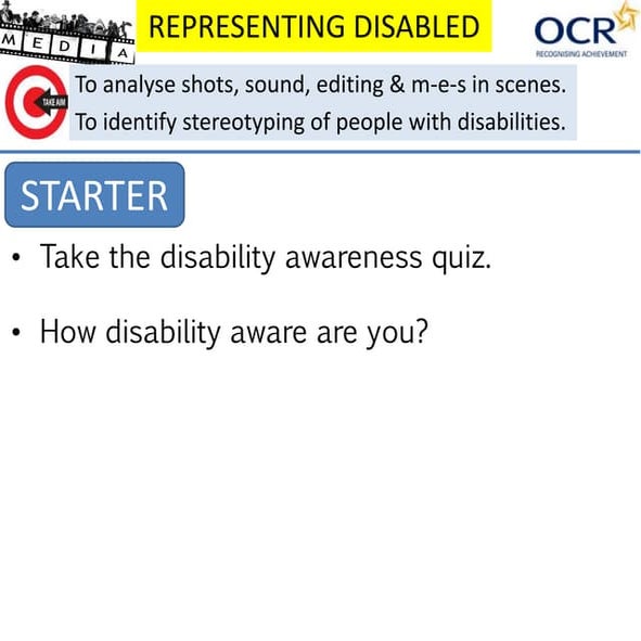 Representation of disability | PPTX