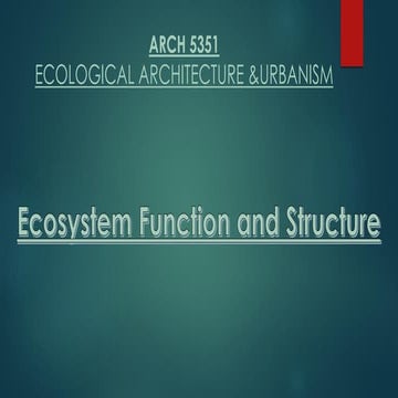 Ecosystem and Ecology | PPTX