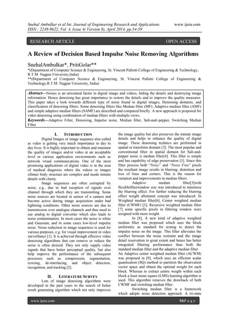 IRJET- Image Restoration using Adaptive Median Filtering | PDF IRJET- Image Restoration using Adaptive Median Filtering | PDF