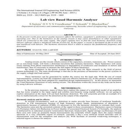 Lab view Based Harmonic Analyser | PDF | Digital Audio | Computer Software and Applications