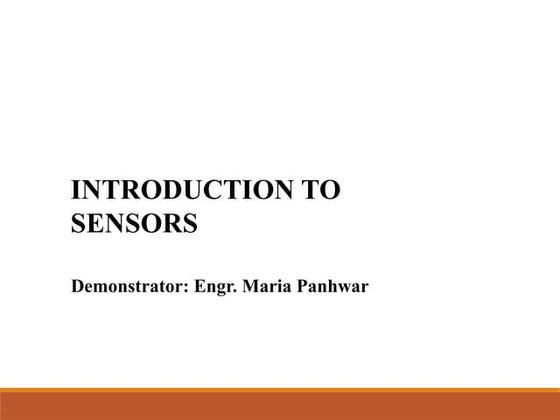 Basic Sensors Technology | PPT