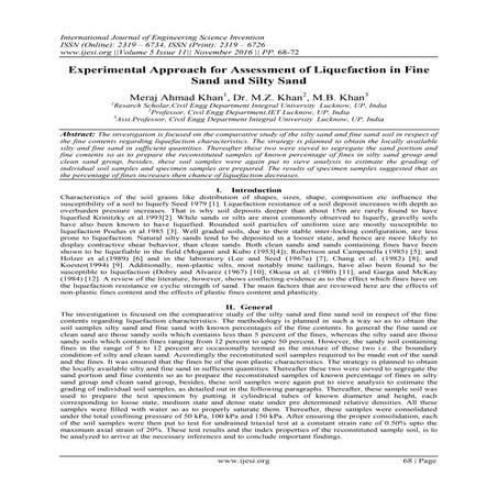 Experimental Approach for Assessment of Liquefaction in Fine Sand and ...