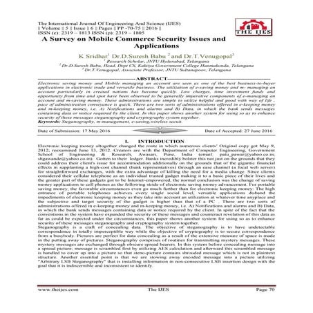 A Survey on Mobile Commerce Security Issues and Applications | PDF | Phone Services | Home Utilities