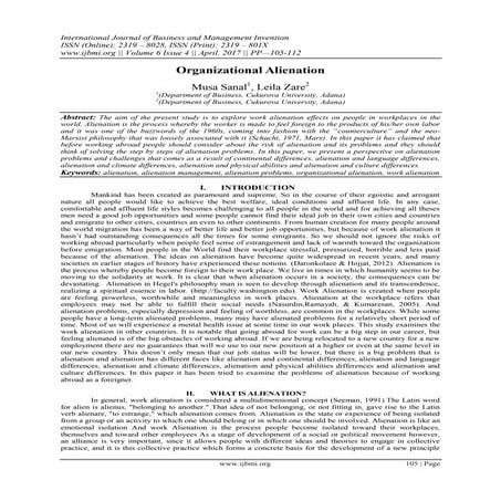 Organizational Alienation | PDF