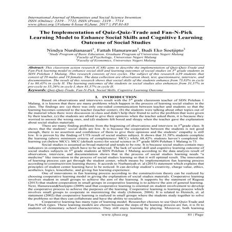 The Implementation of Quiz-Quiz-Trade and Fan-N-Pick Learning Model to ...