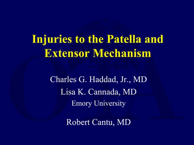 Patellar and quadriceps tendon rupture | PPTX