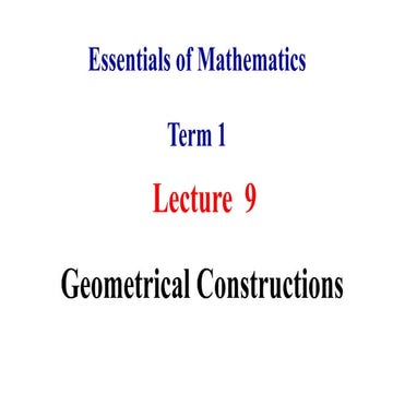 Essentials of Mathematics Term 1 solution | PPTX