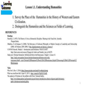 Humanities Lesson 1 Understanding the Humanities | PDF