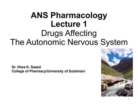 Ans pharmacology | PPT
