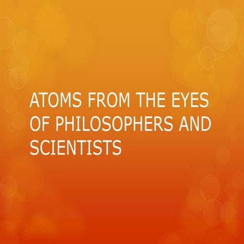 Historical and Philosophical Foundations of Chemistry | PPTX