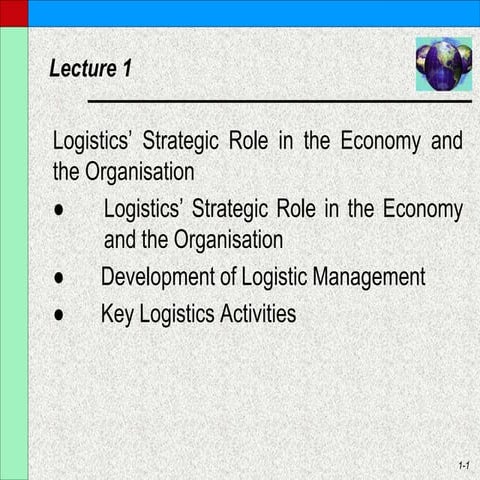logistics strategy | PPT