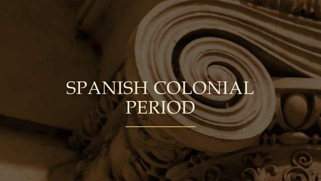 Literature during the Spanish period (1565-1898) | PPTX