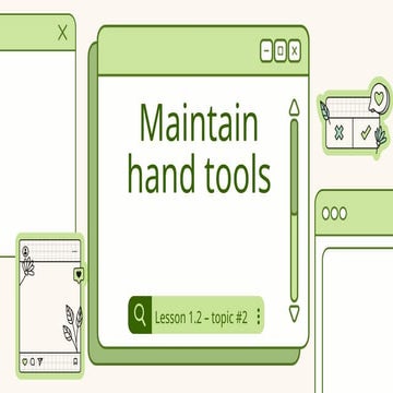 PowerPoint presentation in Maintain hand tools | PPTX