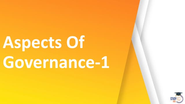 Good Governance : Origin, concepts and components | PDF