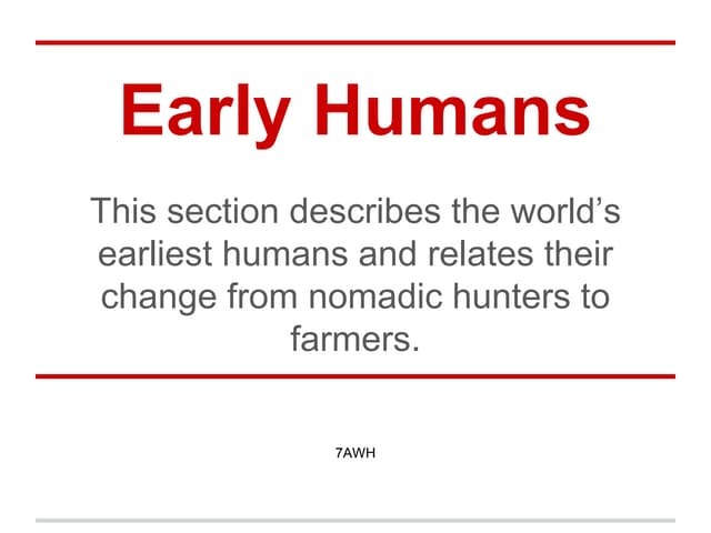 Early humans | PPT