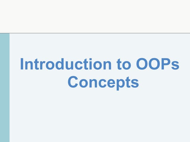 L1 Introduction To Oops Conceptspdf 4023