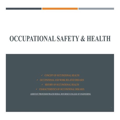 L1- INTRODUCTION TO OSHA.pptx | Injuries | Diseases and Conditions