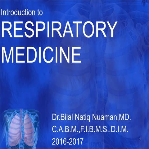 L1 introduction to respiratory medicine | PDF