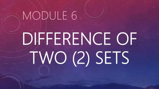 Union & Intersection of Sets | PPTX