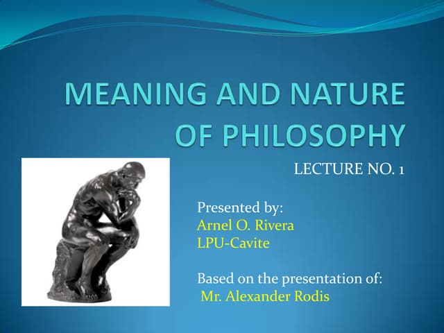An Introduction about doing Philosophy and how the different methods of ...