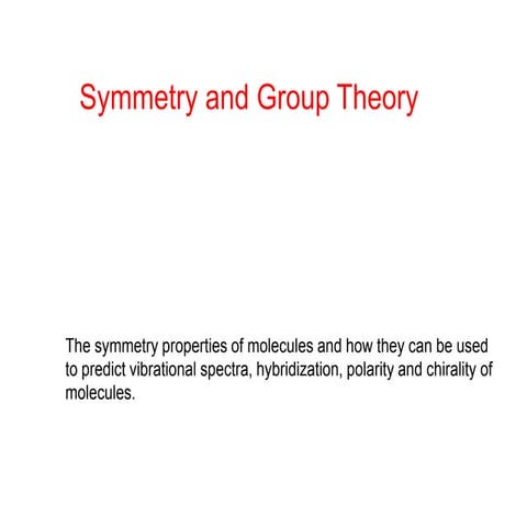 SYMMETRY ELEMENTS AND SYMMETRY OPERATIONS | PPTX