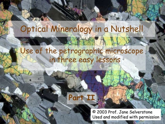 Microscopic Mineralogy- the study of minerals under microscope | PDF | Geology | Science